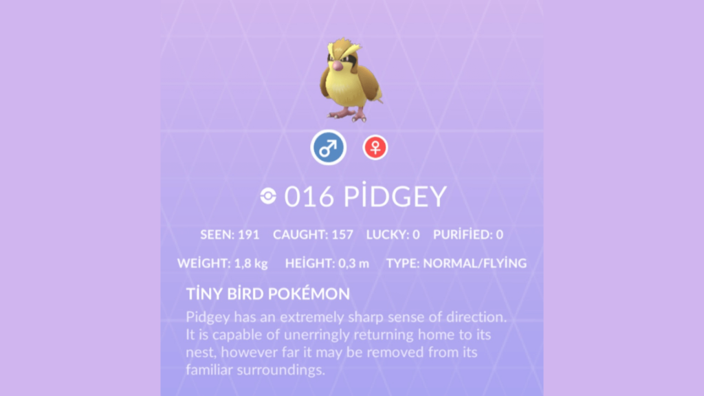 Pokemon Go Pidgey Rehberi – Onca Şey